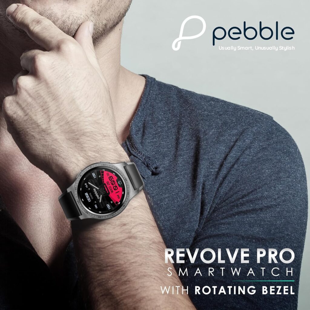 Pebble Revolve Pro Smartwatch | 1.43" Ultra AMOLED Display, BT Calling ...